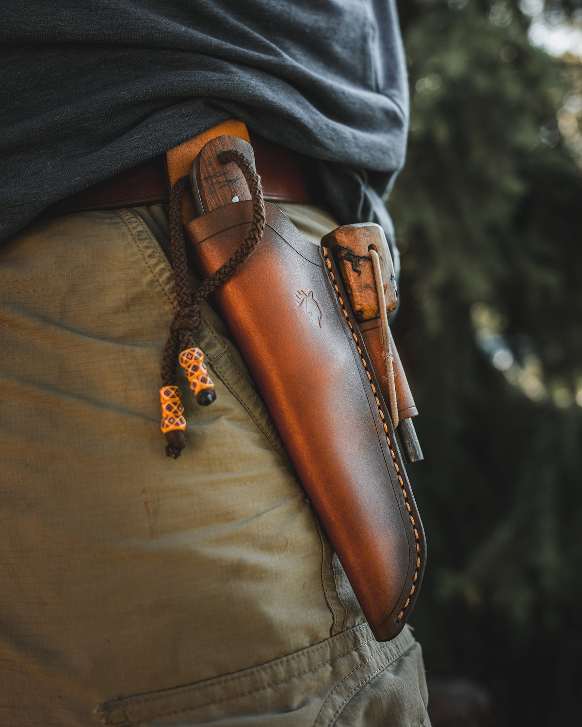 Bushcraft Knife Sheath with Firesteel Loop | The Wild Buck Outdoors