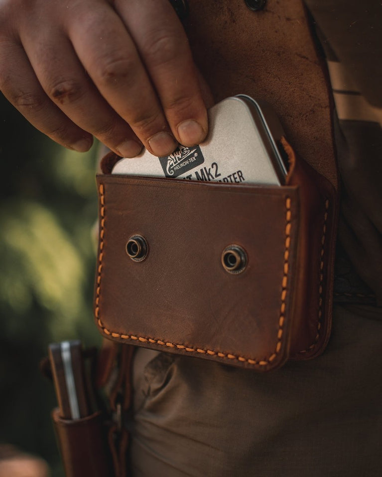 Handmade Bushcraft Leather Belt Bags | The Wild Buck Outdoors